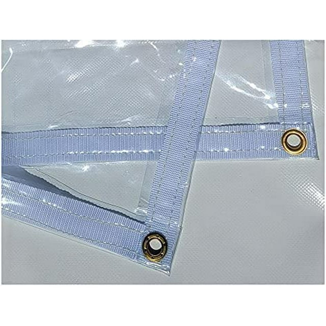 Clear See-Through PVC Vinyl Tarp Panels Fire Retardant (Choose Size ...