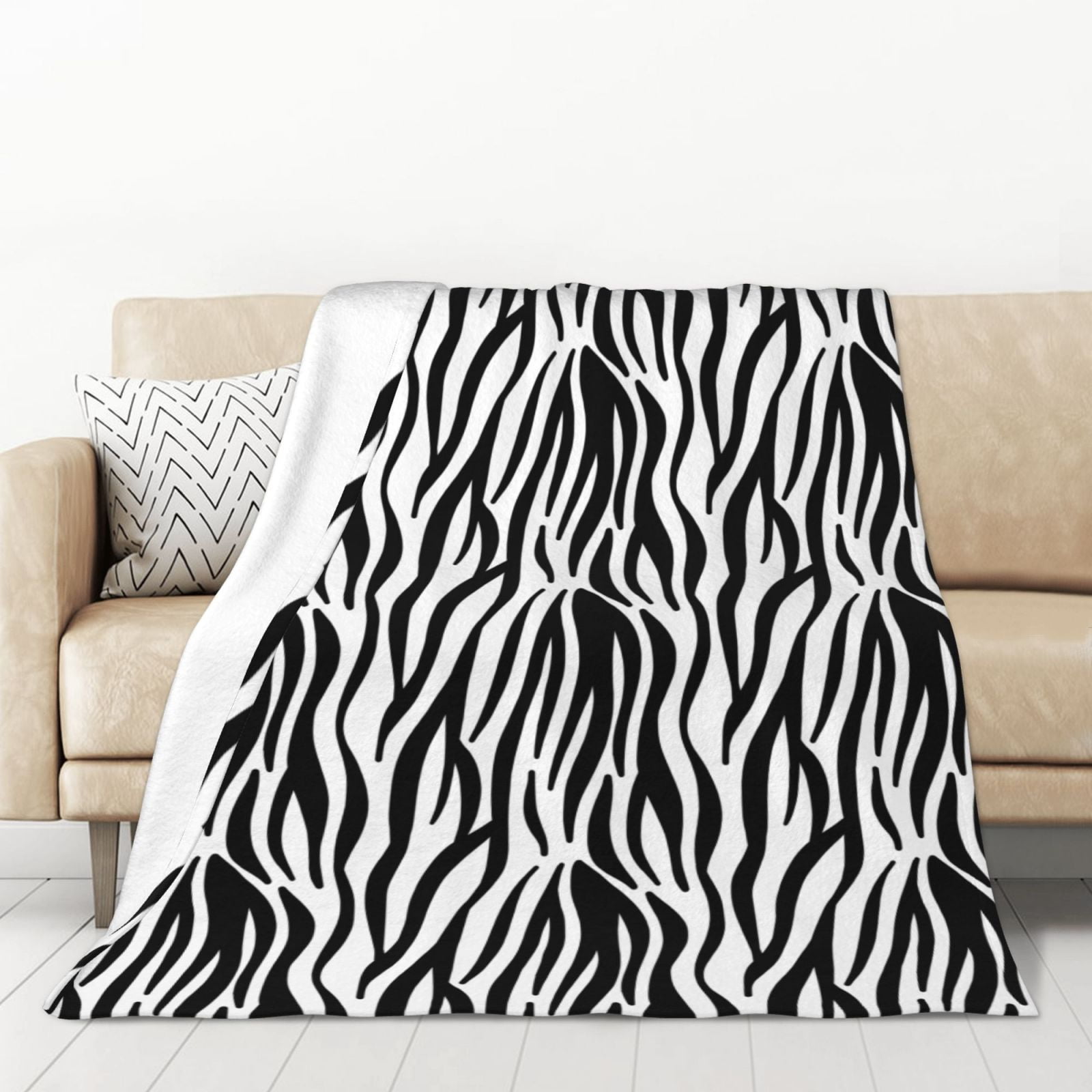 XMXT Throw Blankets, Animal Zebra Stripes Bed Blanket for Bedroom Sofa ...