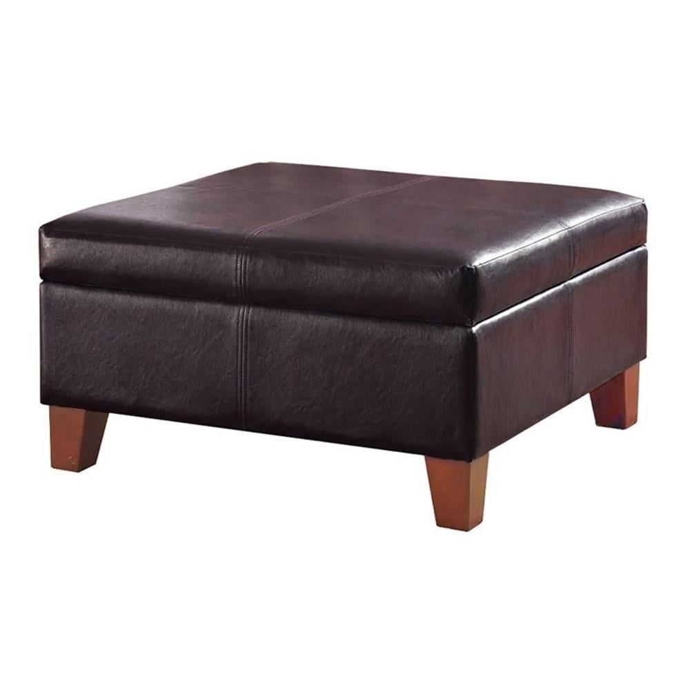 Click here for Homepop Transitional Faux Leather Storage Ottoman... prices