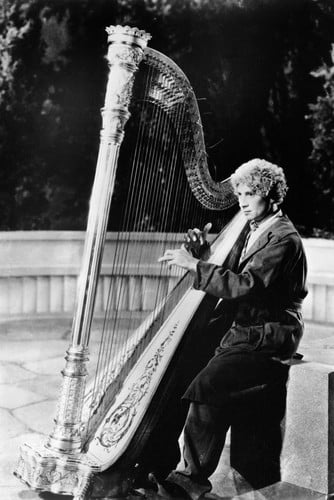 Harpo Marx Portrait With Giant Harp Marx Brothers 24x36 Poster ...