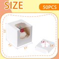 50 Pack Disposable Cupcake Containers with Lids, Clear Window Cake ...