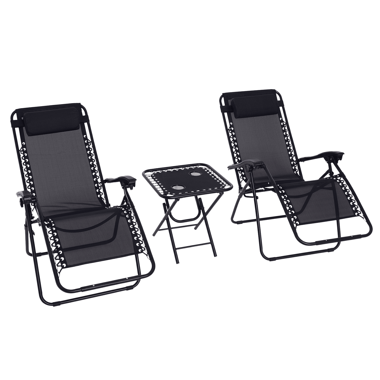 Click here for Outsunny Zero Gravity Chair Set With Folding Table... prices