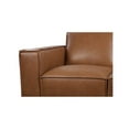 Porter Designs Carina Top Grain Leather Sofa - Brown - Walmart.com