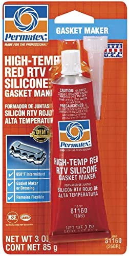 Permatex 81160 High-Temp Red RTV Silicone Gasket, 3 oz (Pack of 12 ...