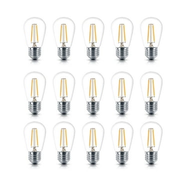 Meconard 24-Pack LED 1W String Light Bulbs, S14 Plastic Shatterproof ...