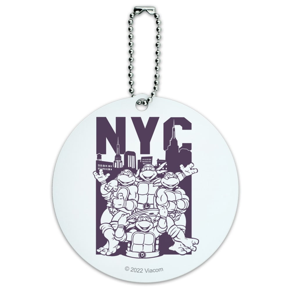 TMNT NYC Turtles Round Luggage ID Tag Card Suitcase Carry-On - Walmart.com
