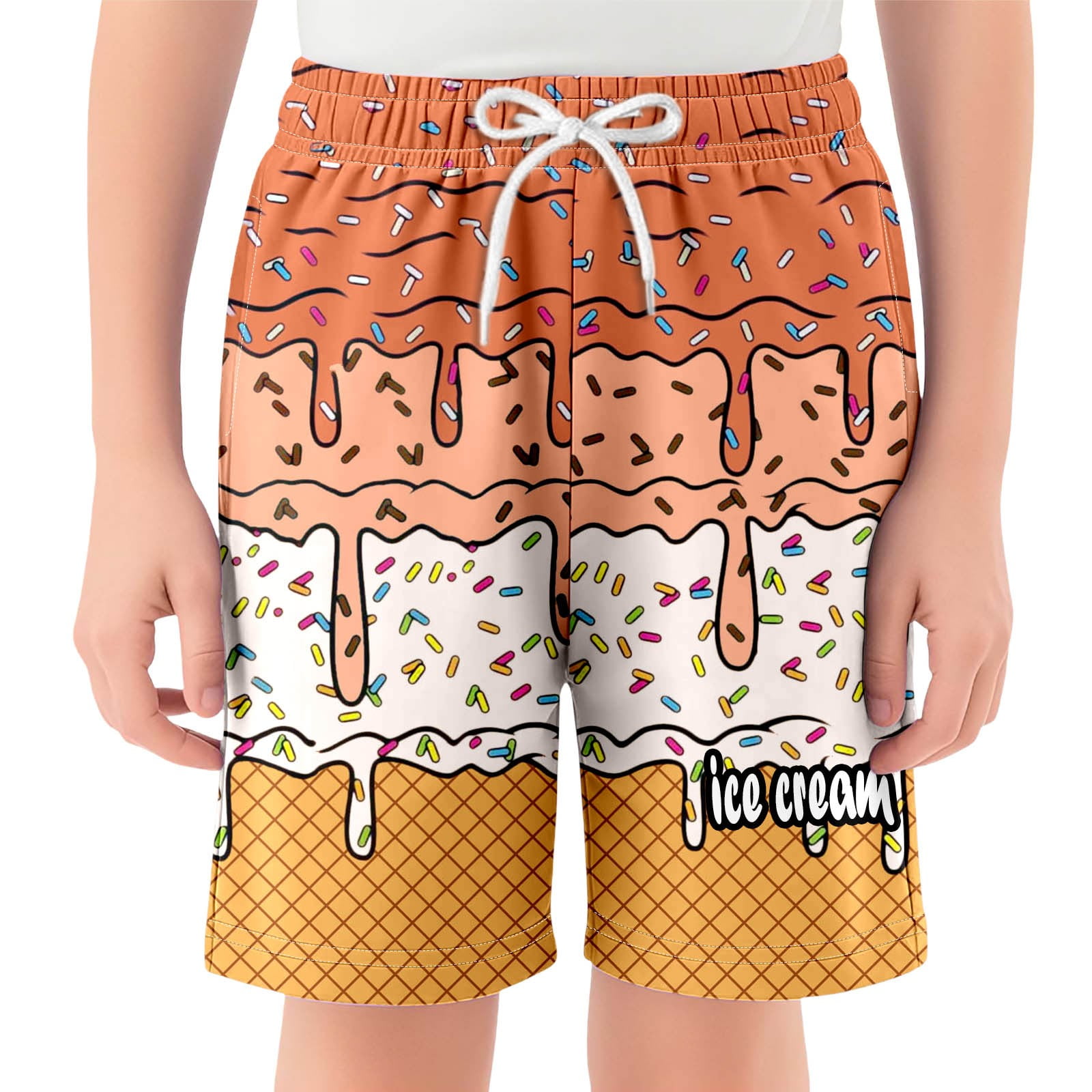 Click here for Yiquka Ice Cream Boy Baseball Shorts Waffle Or Con... prices