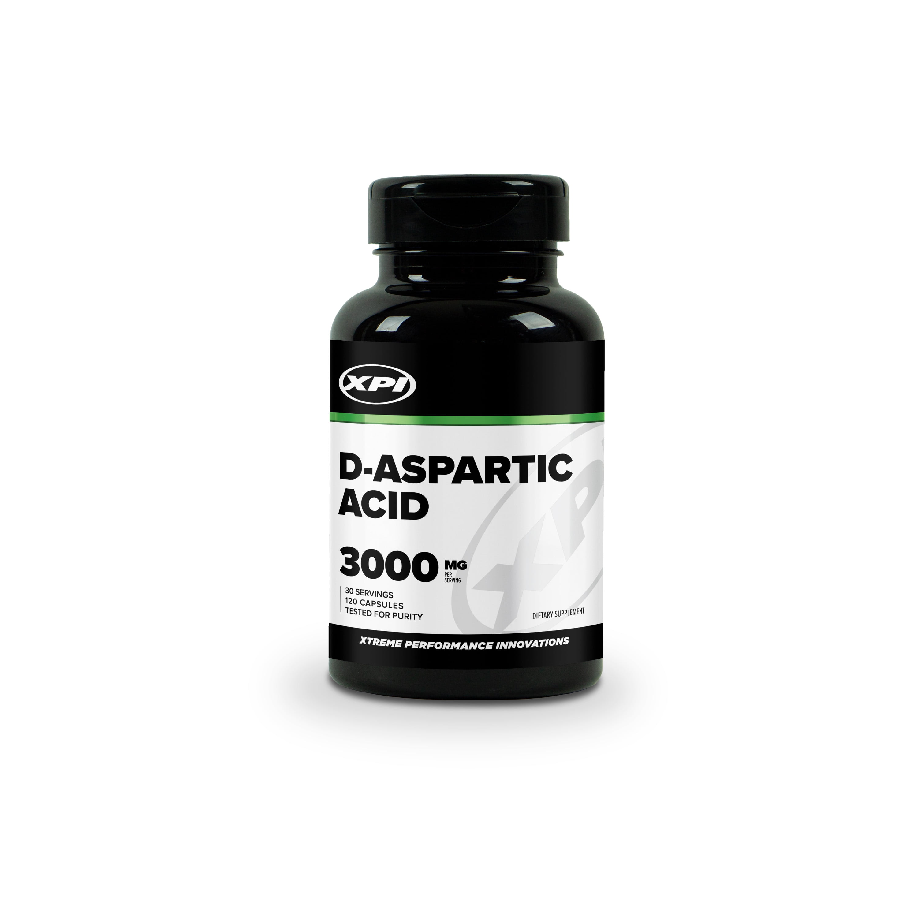 XPI Supplement D-Aspartic Acid (DAA) 3000mg, 120 Capsules, 30 Servings ...