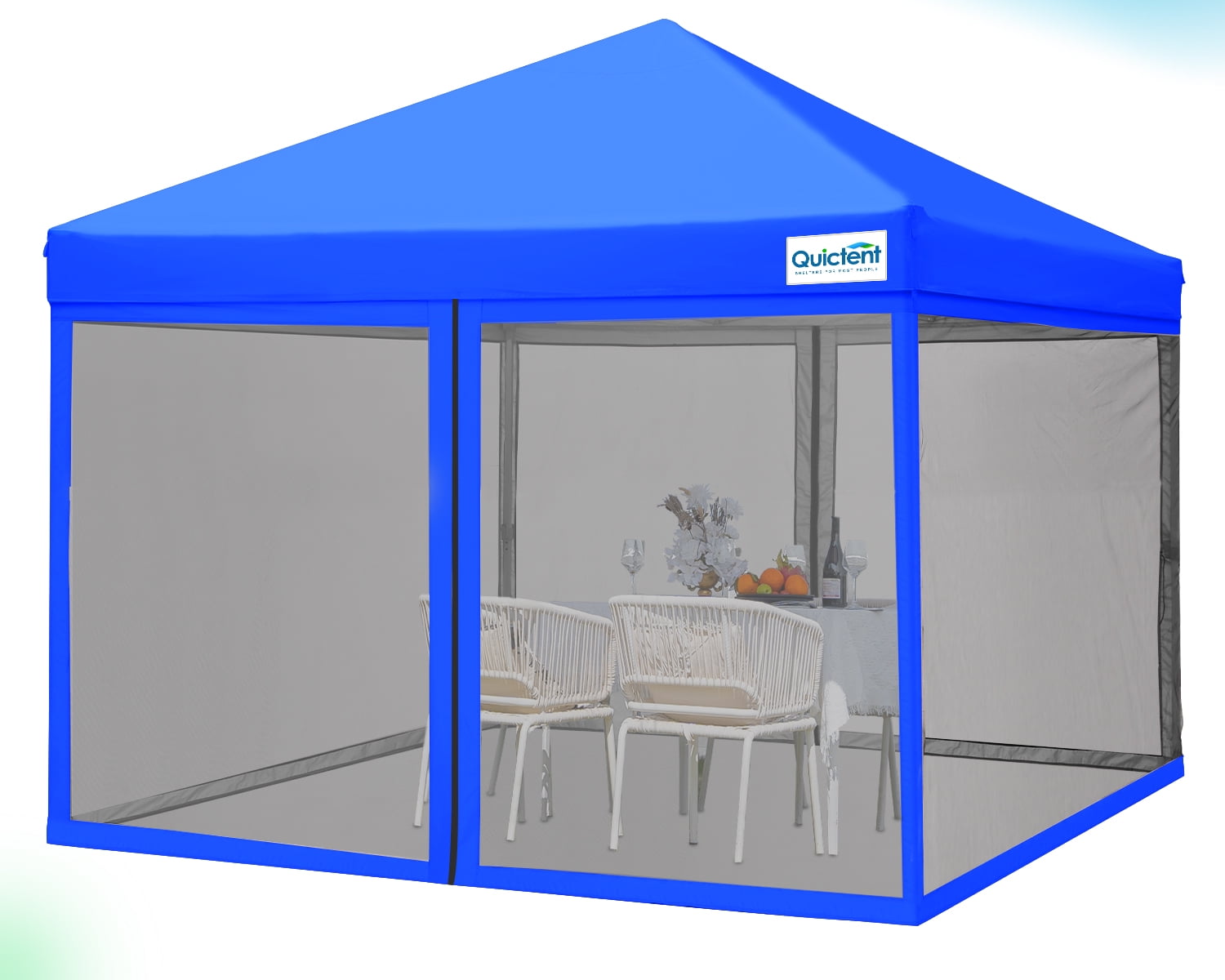 Quictent 8x8 Pop up Canopy Tent with Mosquito Netting Sreen House Room ...