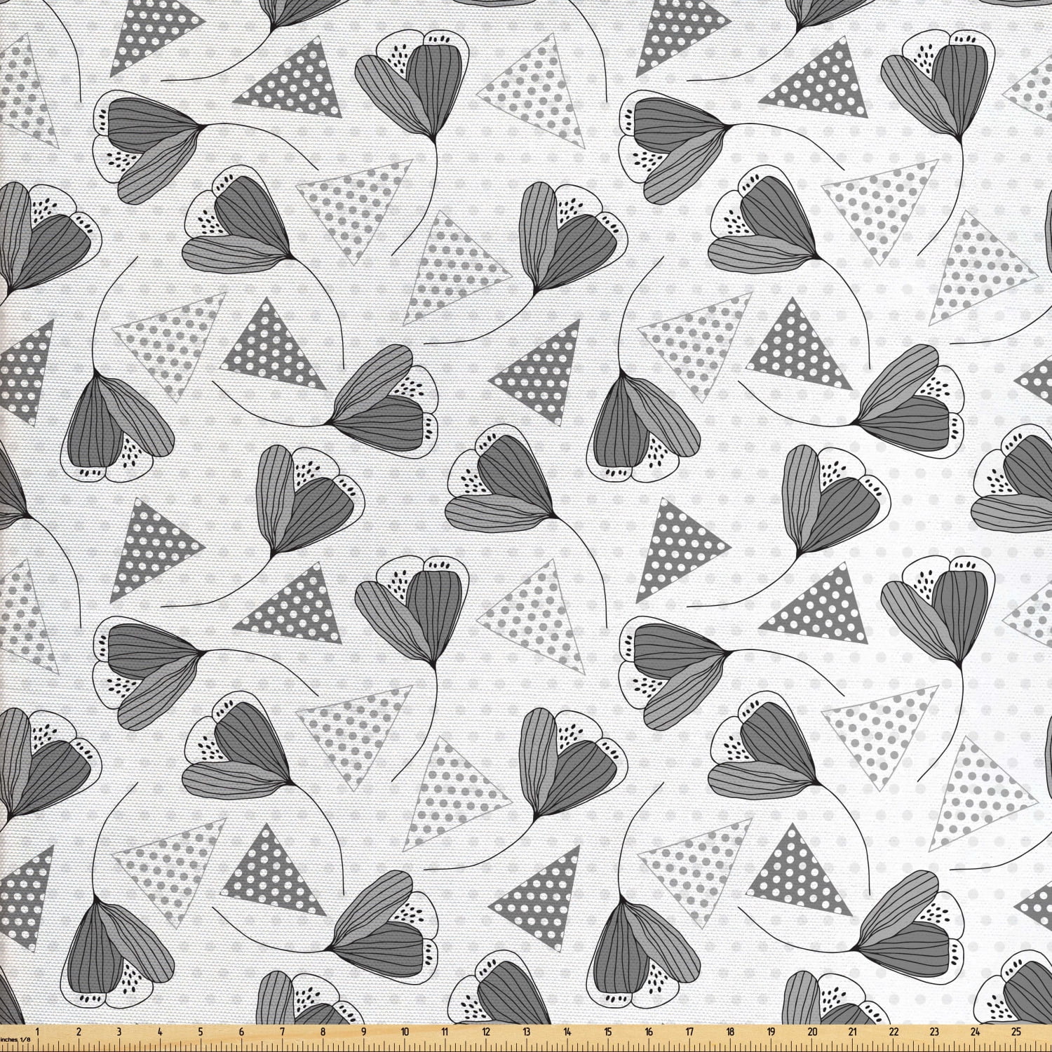 Floral Fabric by the Yard, Abstract Repetitive Pattern with Polka ...