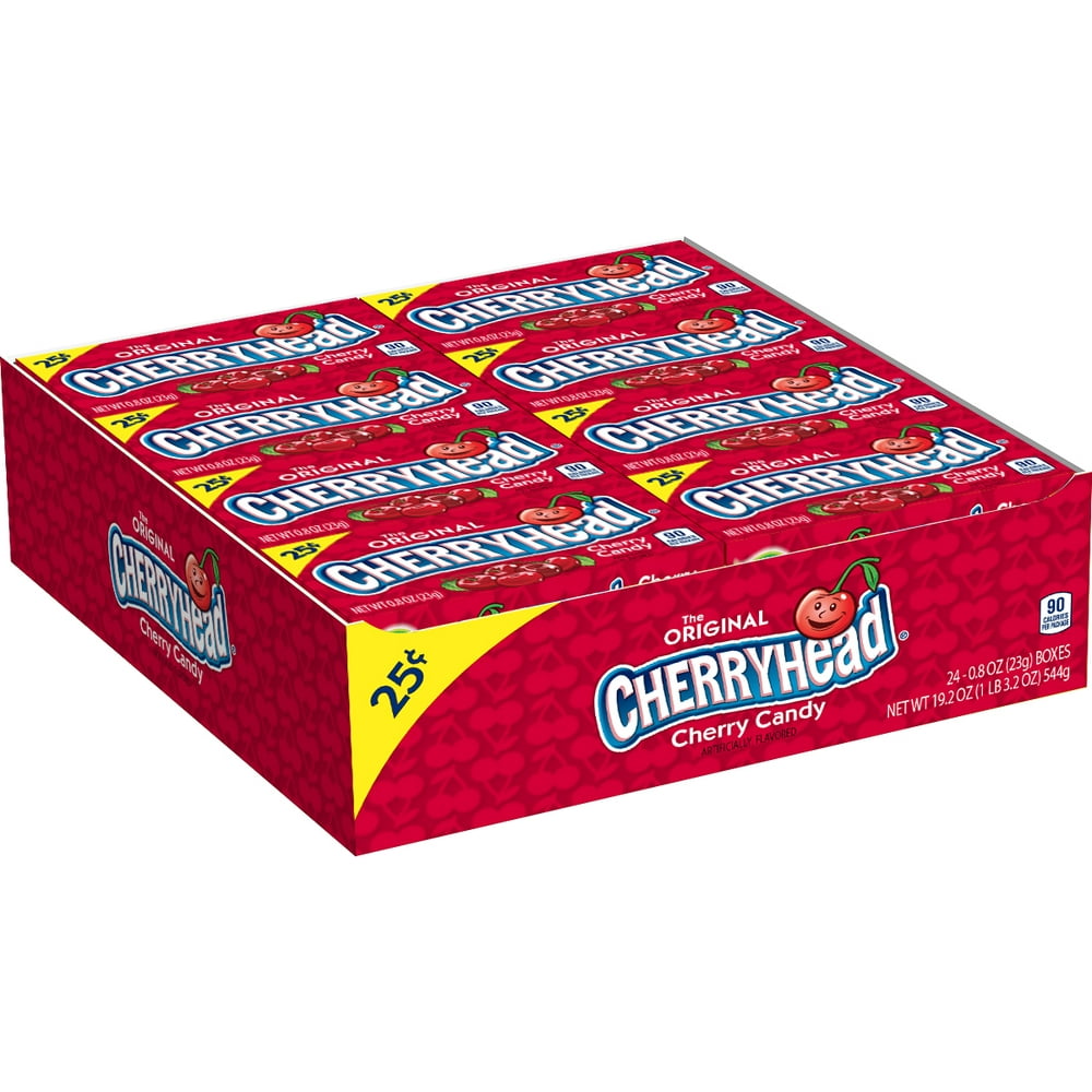 Lemonhead, Cherryhead Chewy Candy Cherry Flavor, 0.8oz (Box of 24 ...