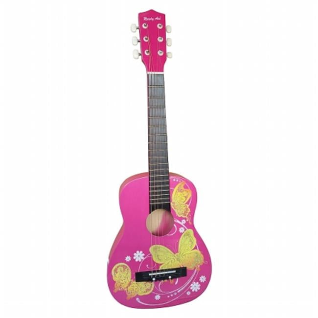 Ready Ace Intl 30 in. Acoustic Guitar Pink Butterfly - Walmart.com