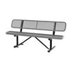 Global Industrial 72"L Green Expanded Metal Mesh Bench with Backseat ...