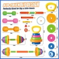 HopeRock 3-in-1 Kids Exercise Equipment Set - Toddler Weights Gym with ...