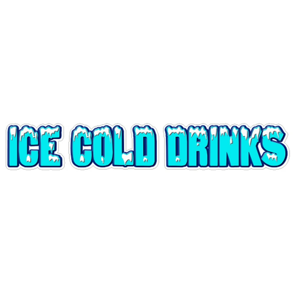 ICE COLD DRINKS Concession Decal drink beer sign signs - Walmart.com ...