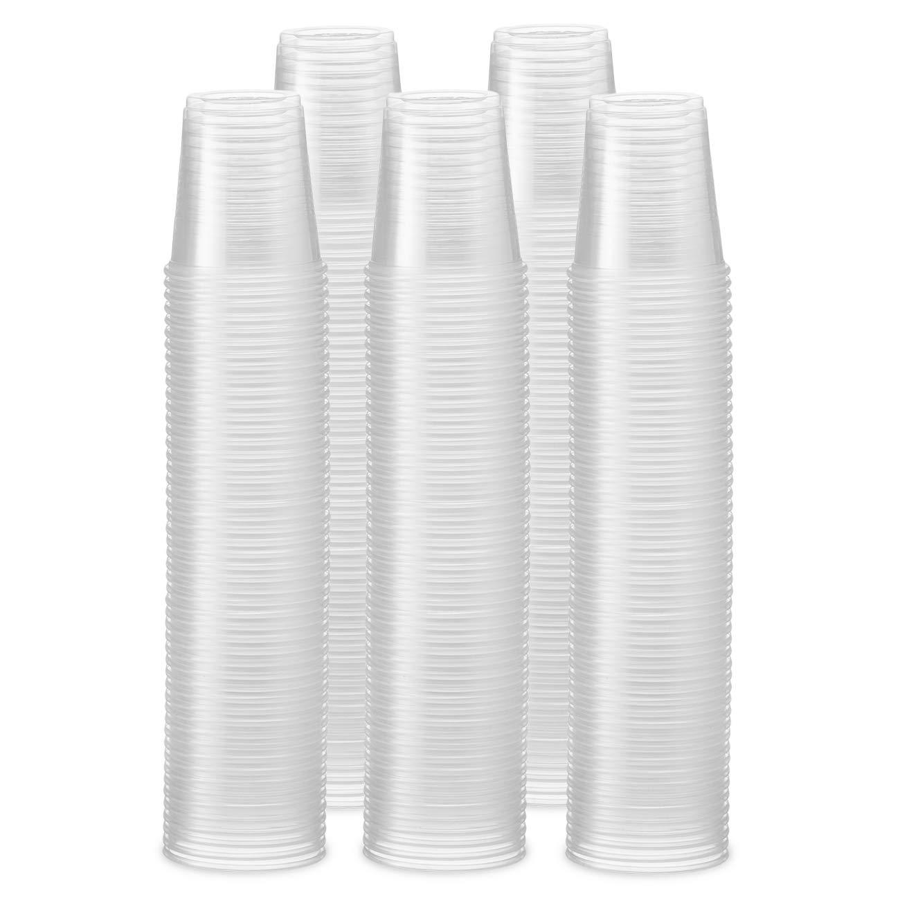  500 Pack 3 Oz Clear Plastic Cups Small Disposable Bathroom