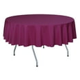 Ultimate Textile 60-Inch Round Polyester Linen Tablecloth Raspberry Red ...