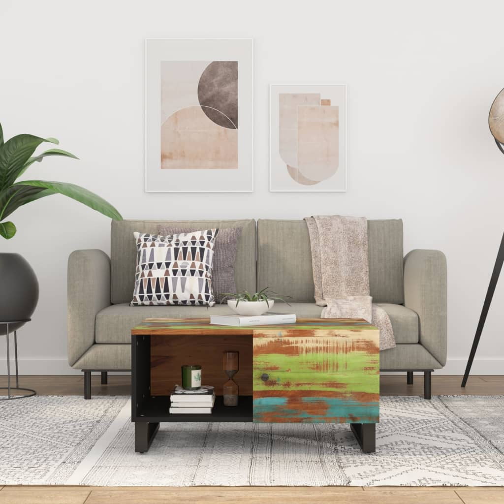 Click here for Vidaxl Coffee Table 80x50x40 Cm Solid Wood Reclaim... prices