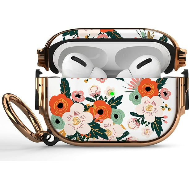 Maxjoy Airpods Pro 1st/2nd Gen Case with Lock, Flower Silicone AirPod ...