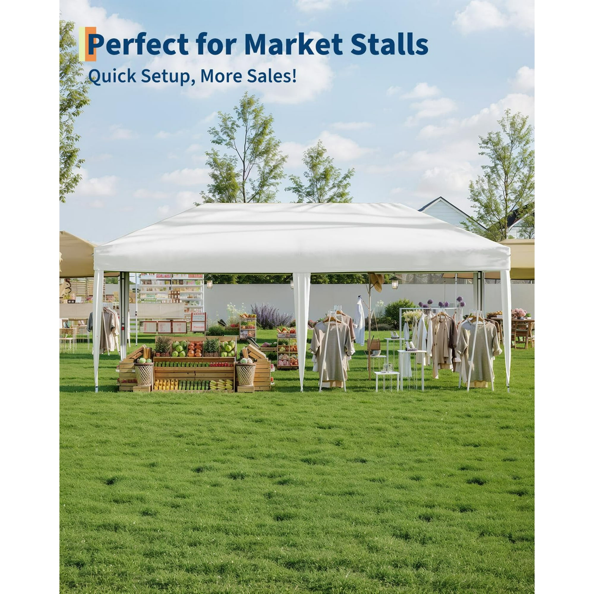 Click here for Beesclover 10x20 Ft Heavy Duty Pop Up Canopy With... prices
