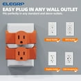 ELEGRP 3 Prong Plug Adapter Tap Outlet, 15A 125V Grounded T-Shape ...