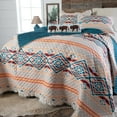 Sundance Southwest Ruffle Quilt Set - Rustic Southwestern Bedding ...