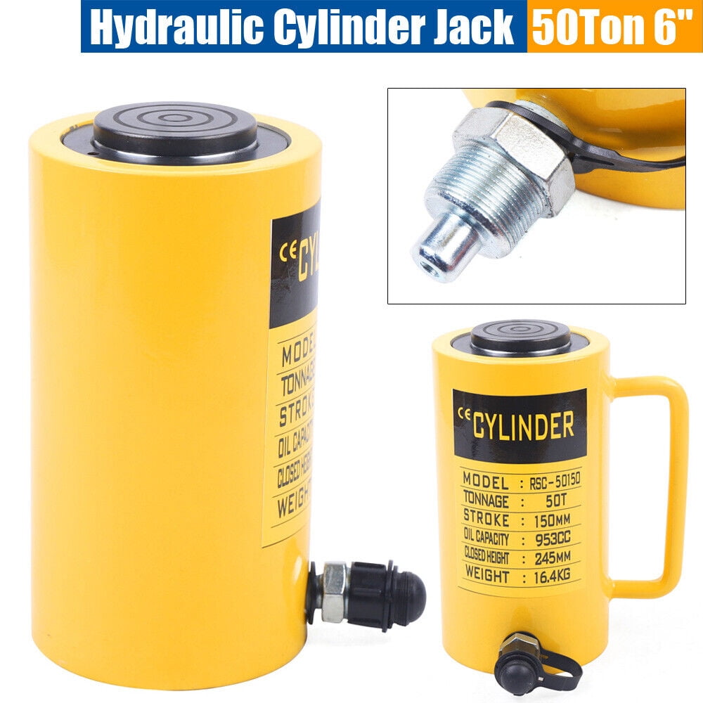 CNCEST 50 Tons,6 inch Stroke Hydraulic Cylinder Jack Stroke Single ...