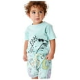 Bjutir Toddler Kids Boys Outfit Set Graphic Print Short Sleeve Crew ...