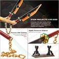Demon Slayer Sword: 82in Tengen Uzui Double Blade Katana Toy Building ...
