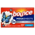 Bounce Mega Dryer Sheets, Fresh Breeze, 80 Count Pack, Extra Softness ...