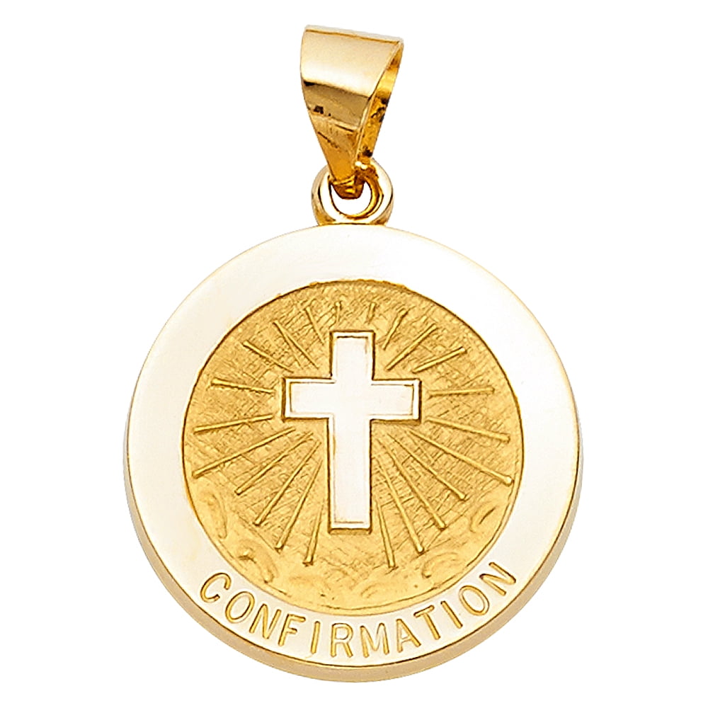 FB Jewels 14K Yellow Gold Confirmation Pendant 19mm X 19mm - Walmart.com