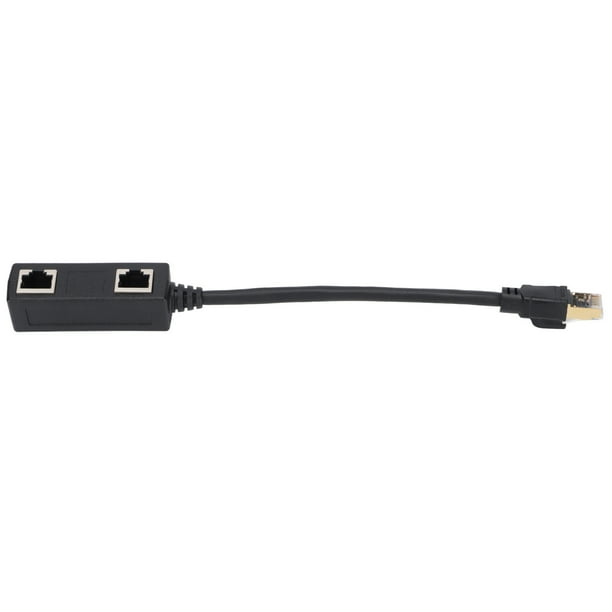 Ethernet Cable Adapter, Safe Stable Black Compact Ethernet Splitter For ...