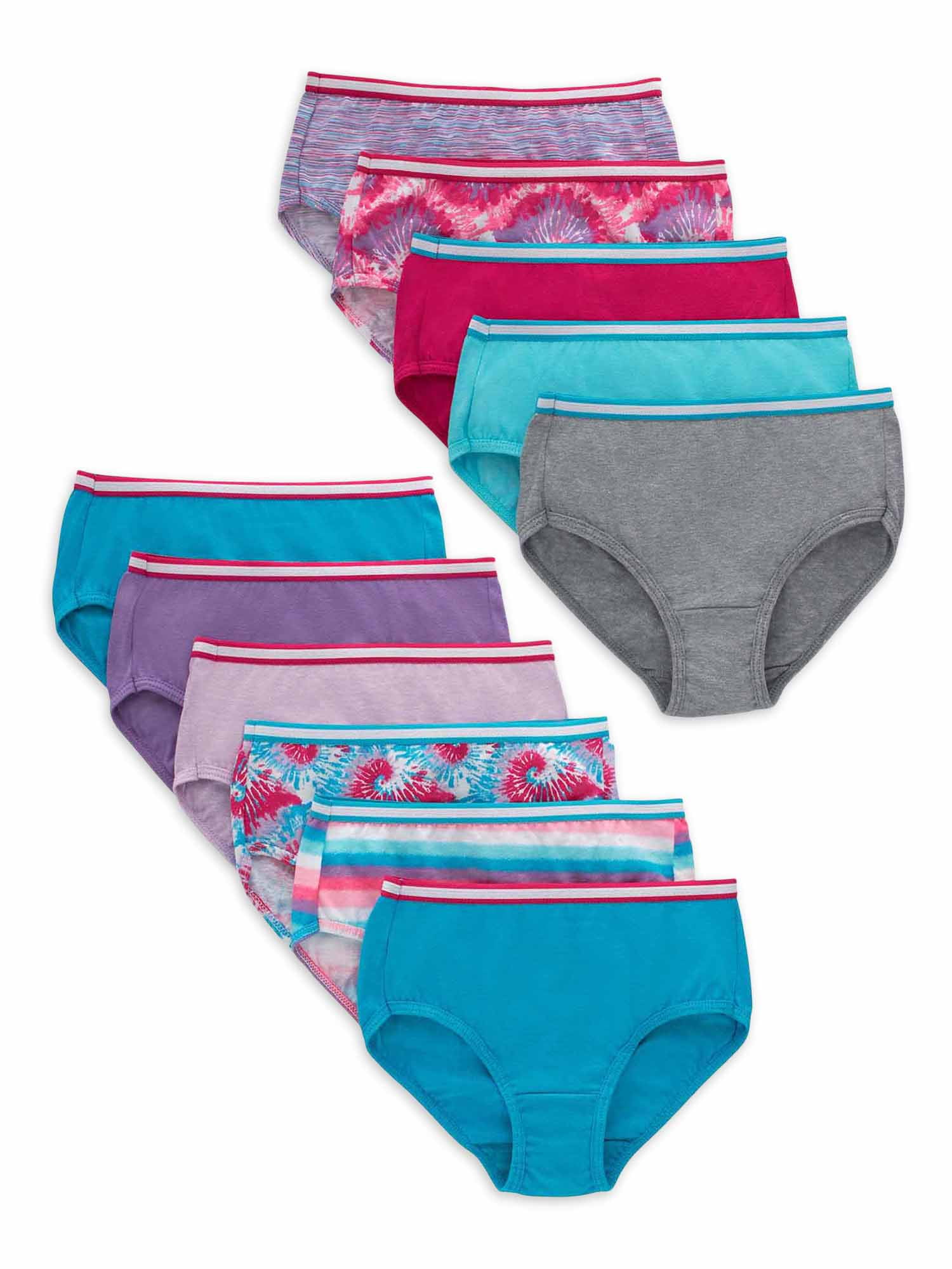 Hanes Girls Sparkle Cotton Brief 10 1 Bonus Pack