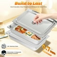 4-Pack Stainless Steel Steam Table Pans – 201 Grade, 21x12.8x3.9in Each ...