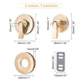 4 Sets 4 Colors Alloy Bag Twist Lock Clasps Handbags Turn Lock with ...