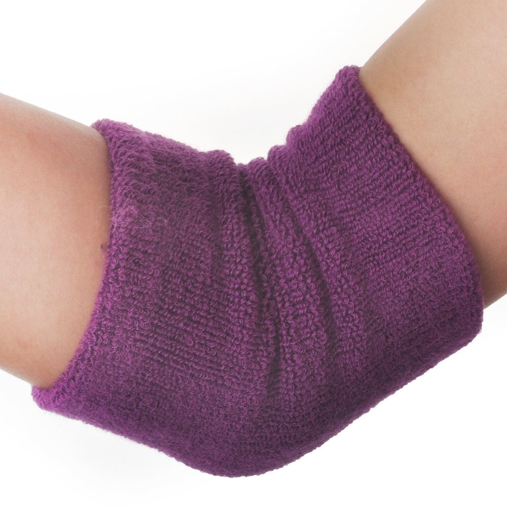 GOGO Terry Cloth Thick Arm Sweatband, 6" Long Wristband Armband Purple ...