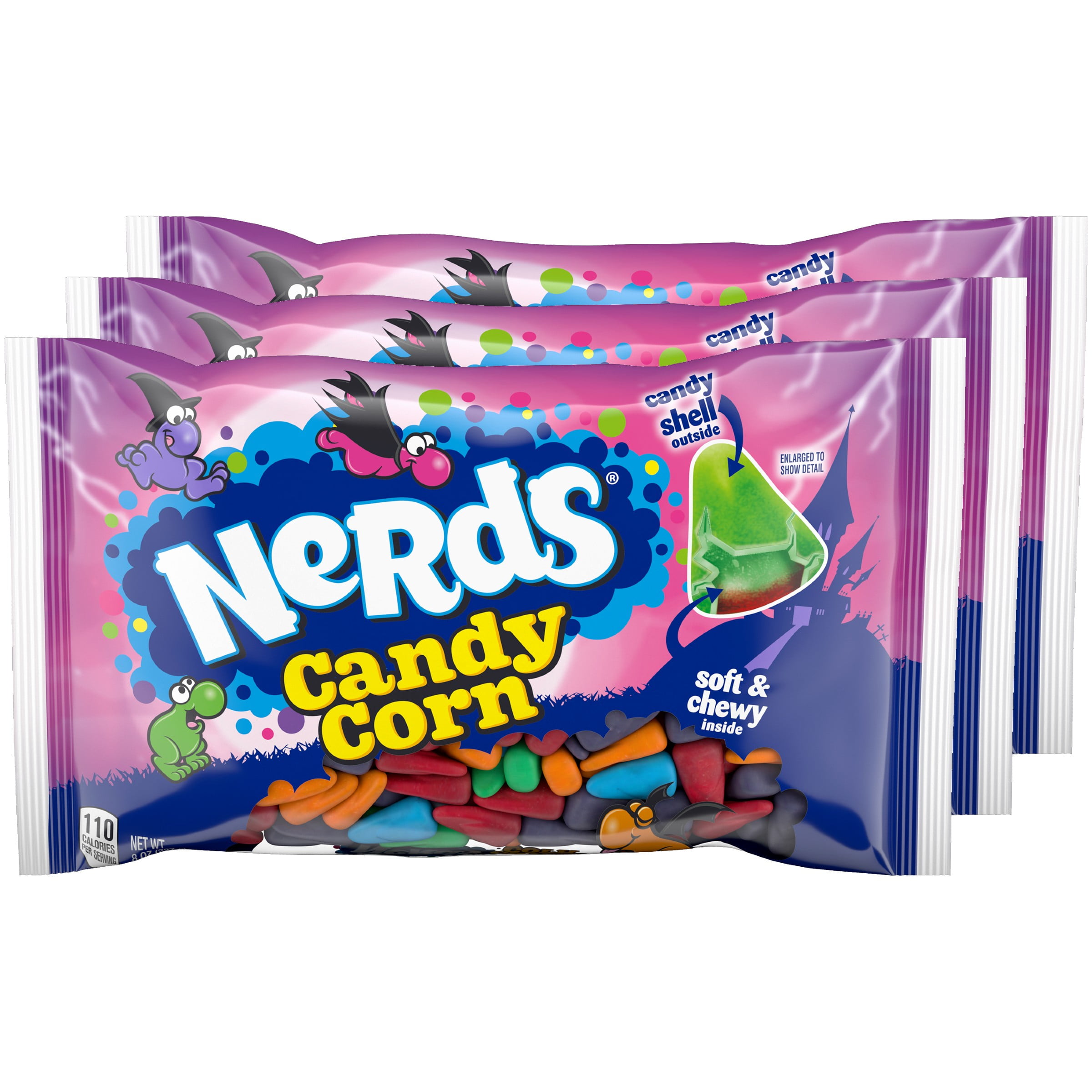 Halloween Nerds Candy Corn 8 oz Bag (Pack of 3) - Walmart.com