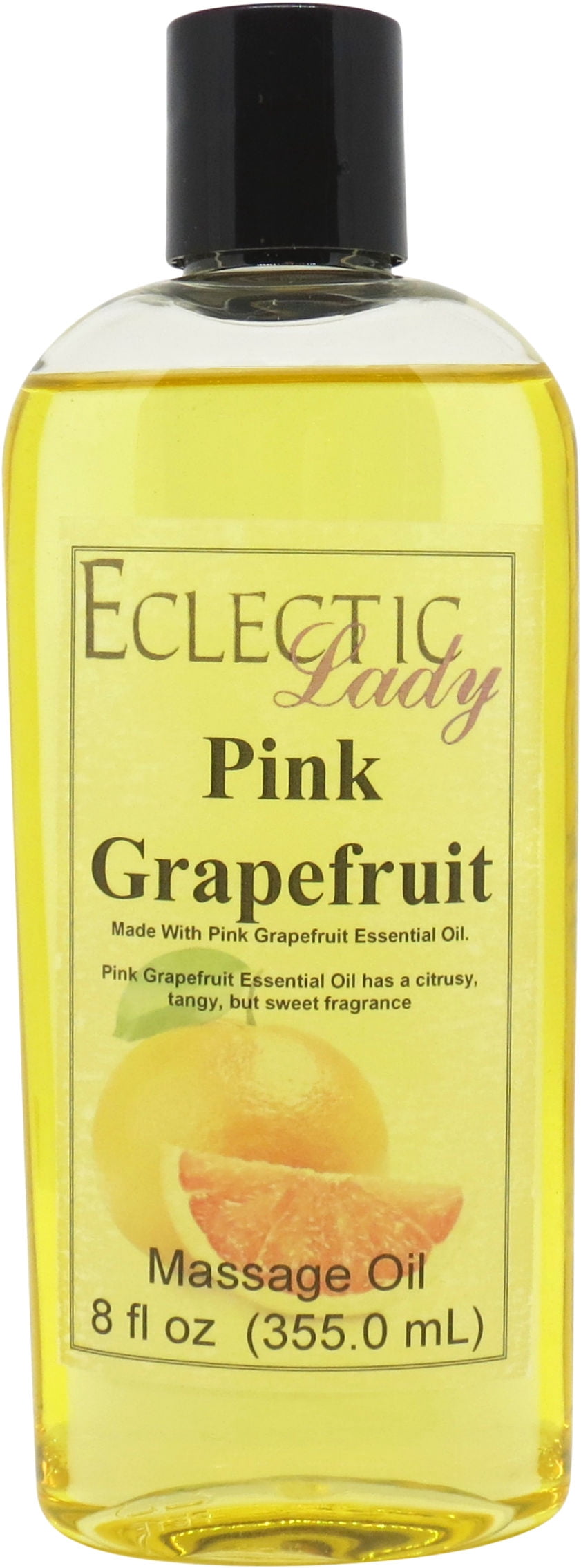 Pink Grapefruit Massage Oil by Eclectic Lady, 8 oz, Sweet Almond Oil ...