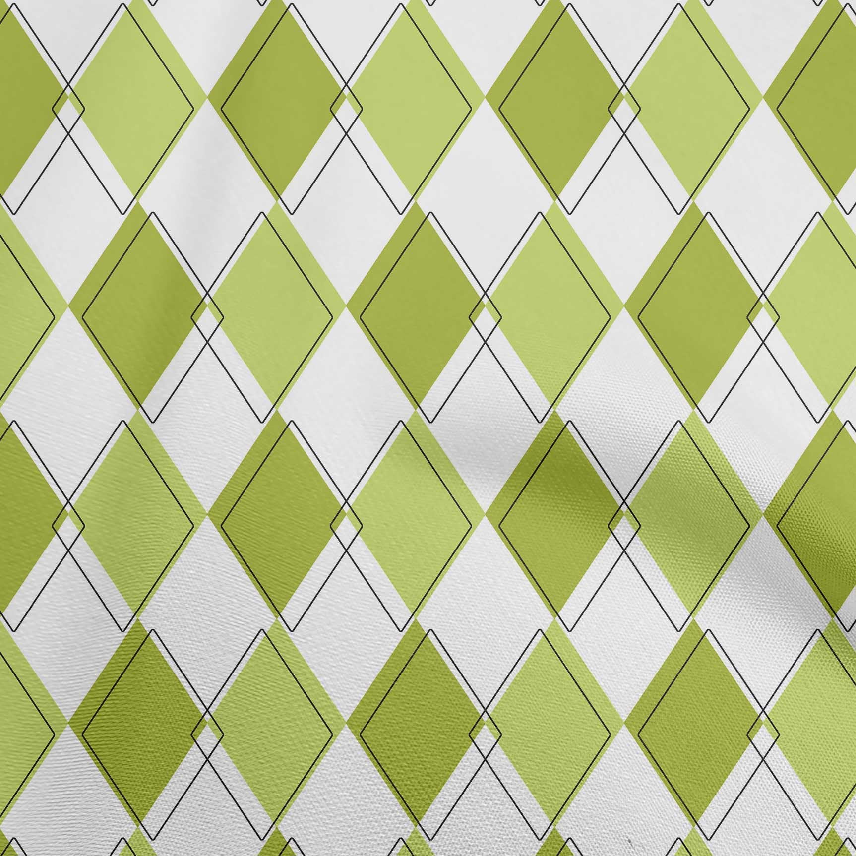 oneOone Rayon Light Green Fabric Check Argyle Diy Clothing Quilting ...
