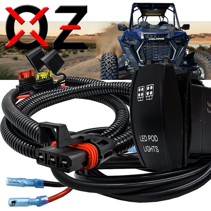 10ft. Power Bus Bar Plug Wire Harness Kit for LED Pod Lights Compatible ...