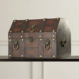 Free Shipping! Vintiquewise Antique Wooden Pirate Treasure Chest with ...