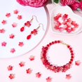 50Pcs Glass Bead Caps Flower Two Tone Red 10x10.5x4mm Hole: 1.4mm 50pcs ...