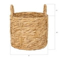 (2 pack) Better Homes & Gardens Athena 12" Round Bulrush Basket Planter ...