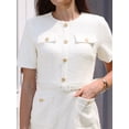 DARING DIVA Women's Short Sleeve Pencil Tweed Sheath Dress with Belted ...