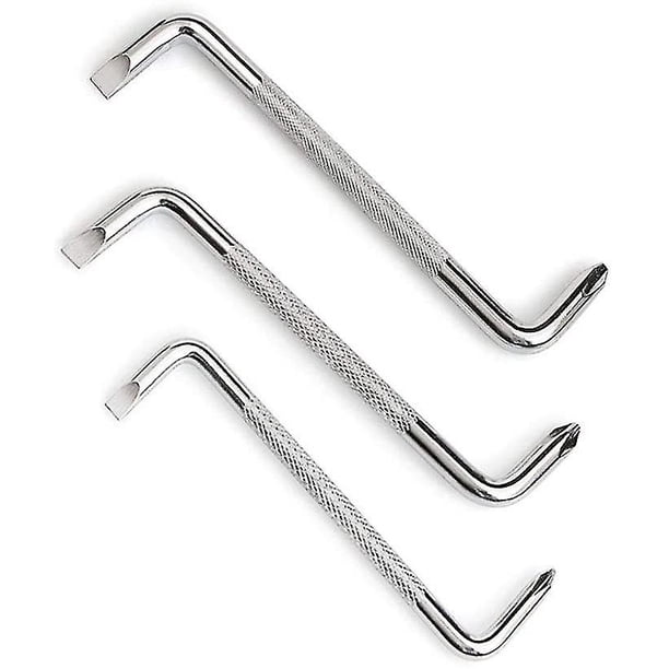 3 Pieces Offset Screwdriver Set With Flat Head Magnetic Screwdriver, Z ...