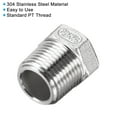 Uxcell 3/8 PT Male to 1/4 PT Female 304 Stainless Steel Pipe Fitting Reducing Hex Bushing ...