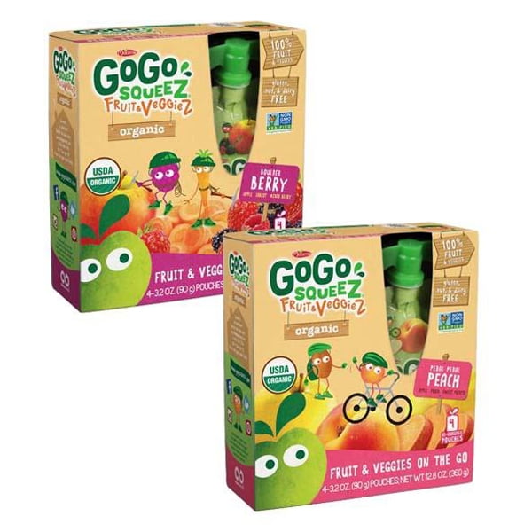 Gogo Squeez Fruit & Veggiez Variety Pack 3.2 oz Pouches - Pack of 48 ...