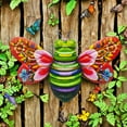 Guanhe Garden Decor Iron Bee Art Colorful Bee Hanging Pendant Outdoor ...