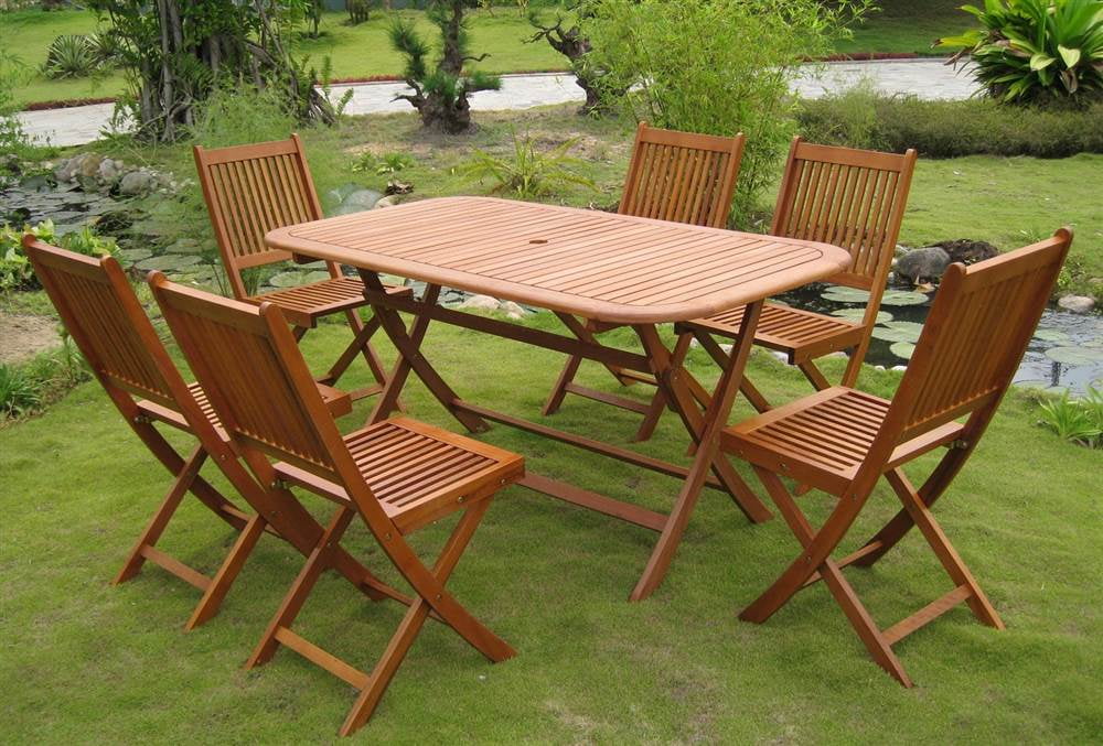 Balau Outdoor Folding Patio Dining Table - Walmart.com