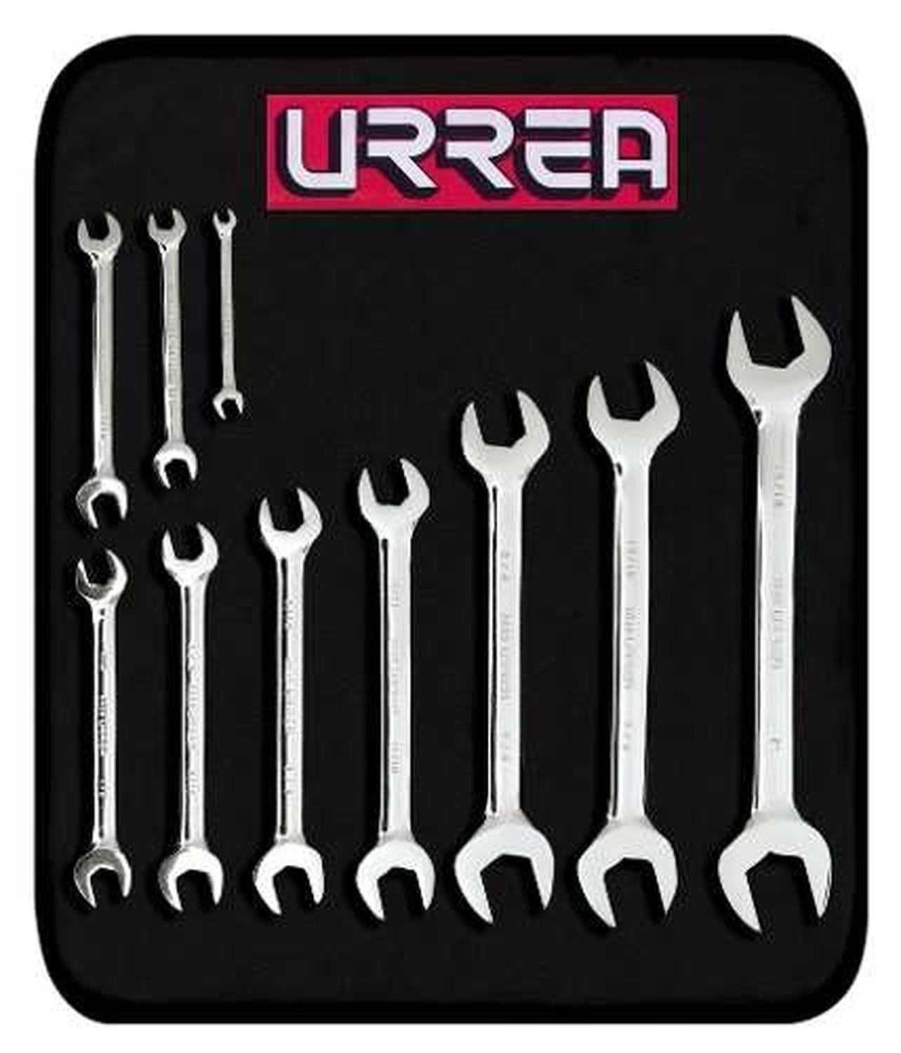 Juego de 10 Llaves Españolas Pulido Espejo en Pulgadas Urrea 3000D ...